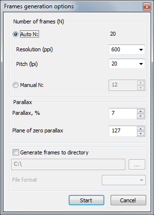 4.3 Generation of the multiview frames series